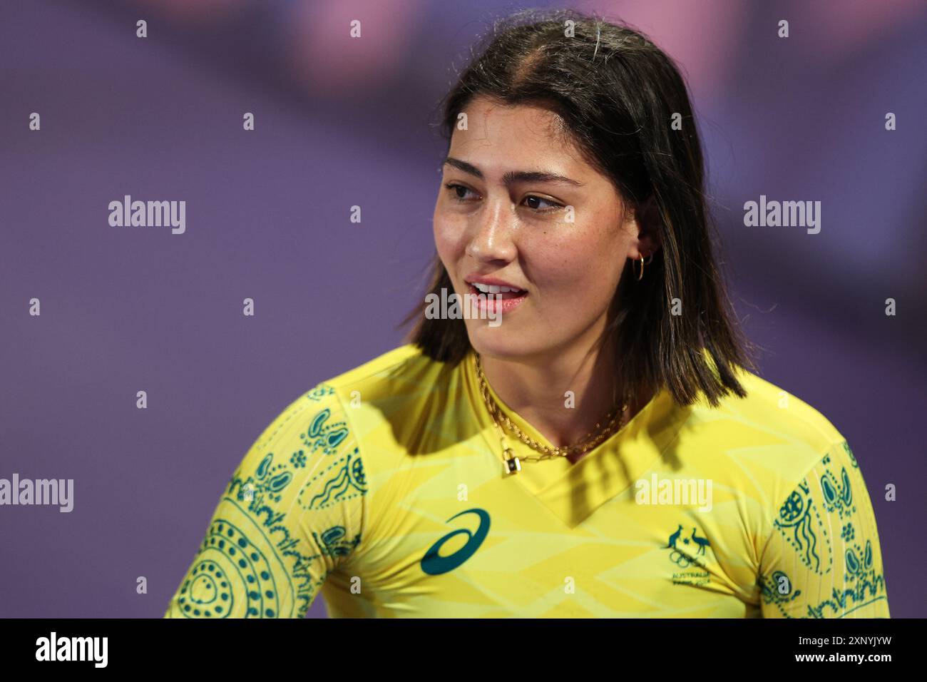 PARIS, FRANKREICH. August 2024. Die Goldmedaillengewinnerin Saya ...