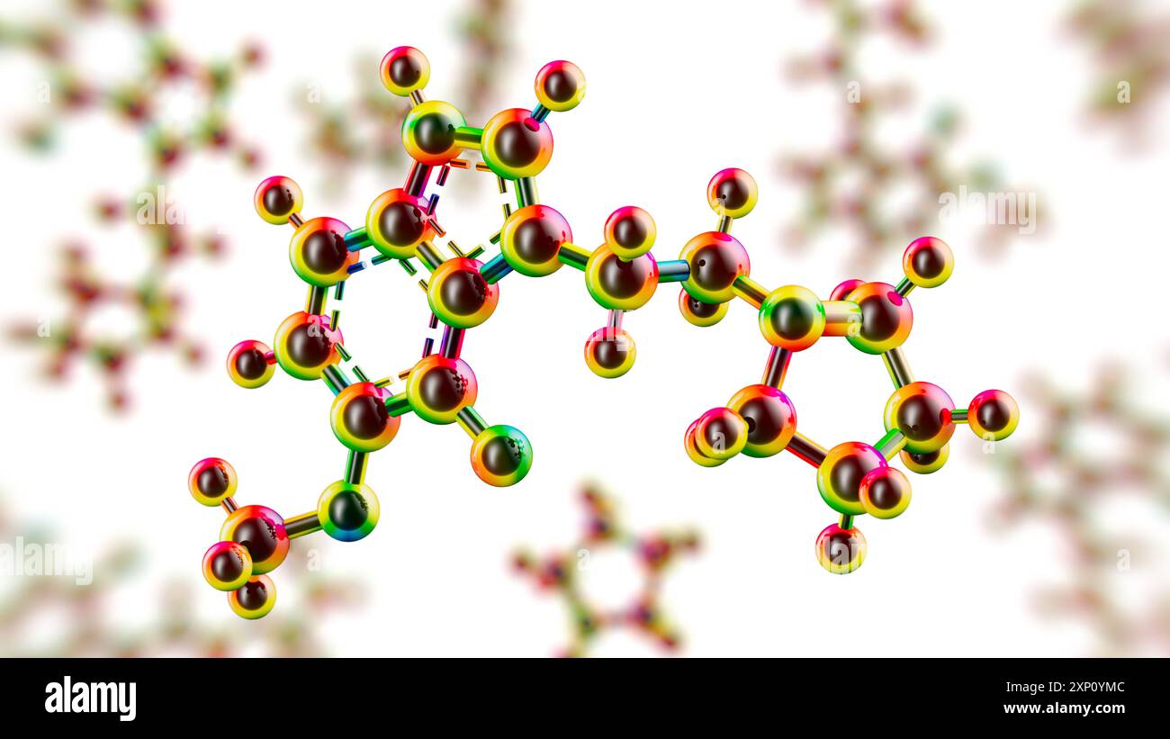 Darstellung der Struktur der synthetischen Verbindung 4-F,5-MEO-PyrT ...