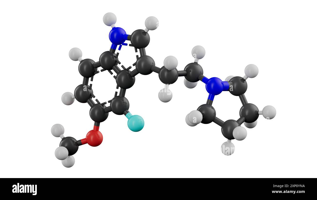 Darstellung der Struktur der synthetischen Verbindung 4-F,5-MEO-PyrT ...