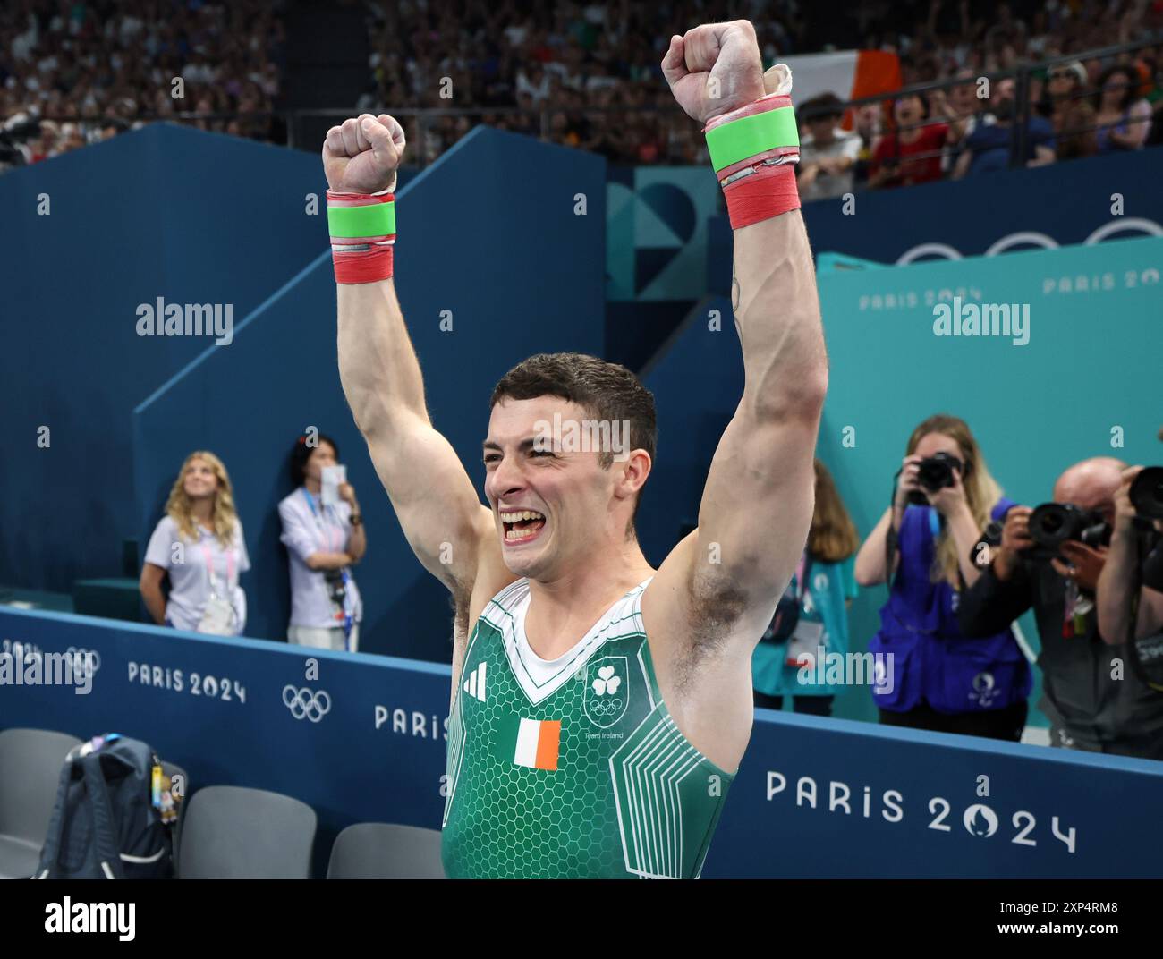 Paris, Frankreich. August 2024. Rhys Mc Clenaghan aus Irland feiert ...