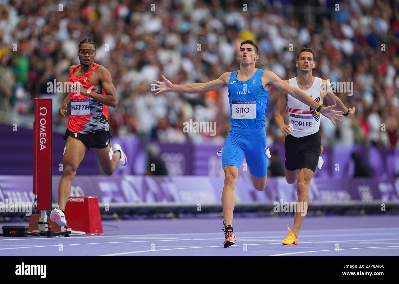 4. August 2024: Luca Sito (Italien) tritt an der 1. 400-m-Runde der ...