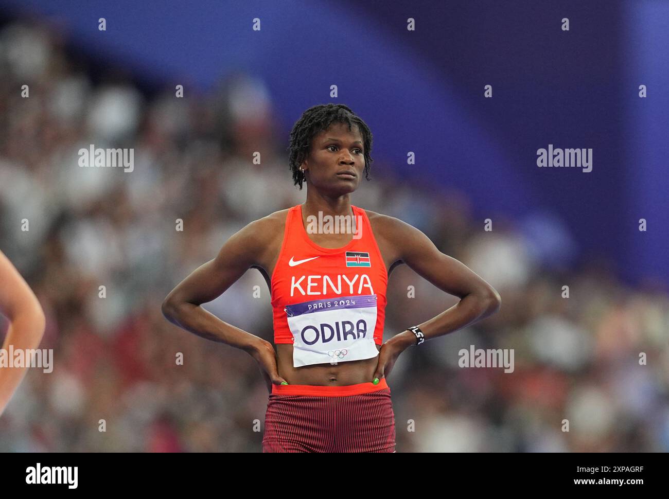 Paris, Frankreich. August 2024. Keely Hodgkinson (Großbritannien) tritt beim 800-m-Finale der ...