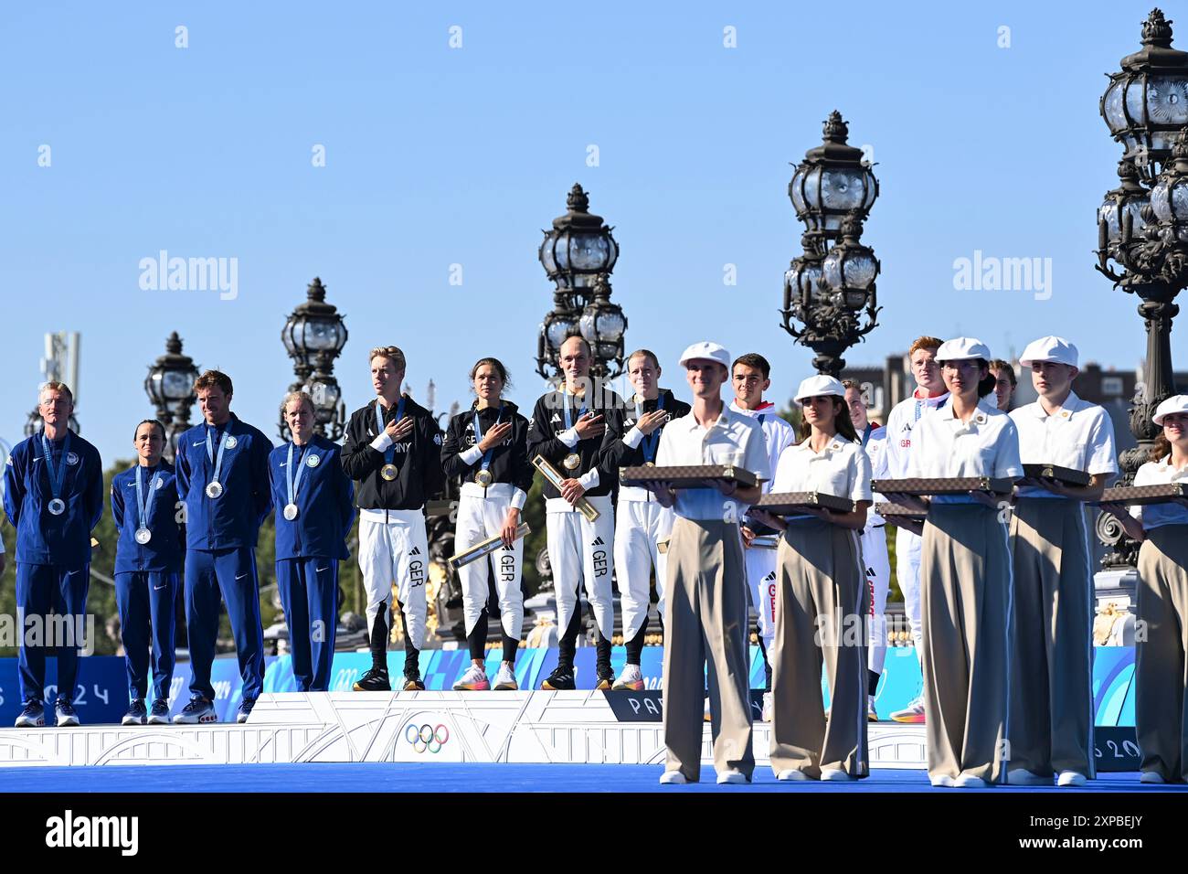 Paris, Frankreich. August 2024. Taylor Knibb, Morgan Pearson, Taylor ...