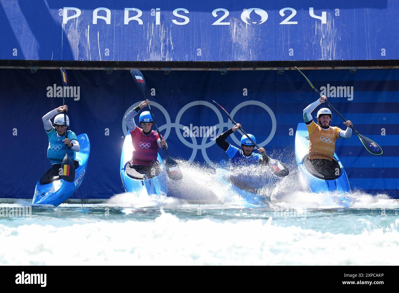 (Von links nach rechts) der Deutsche Noah Hegge, der französische ...