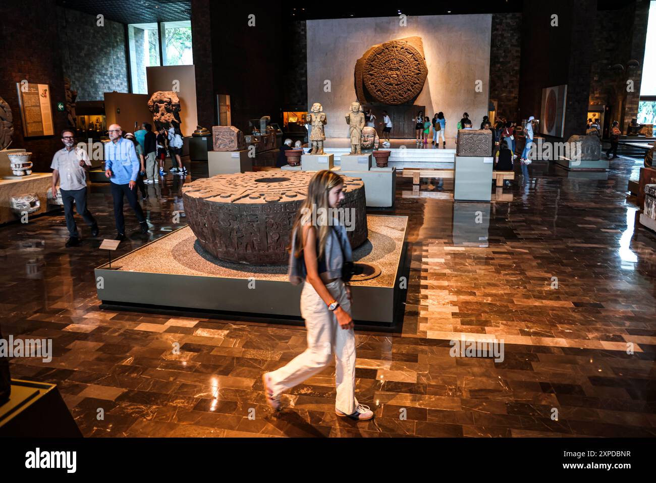 Aztekenkalender oder La Piedra del Sol im Nationalmuseum für ...