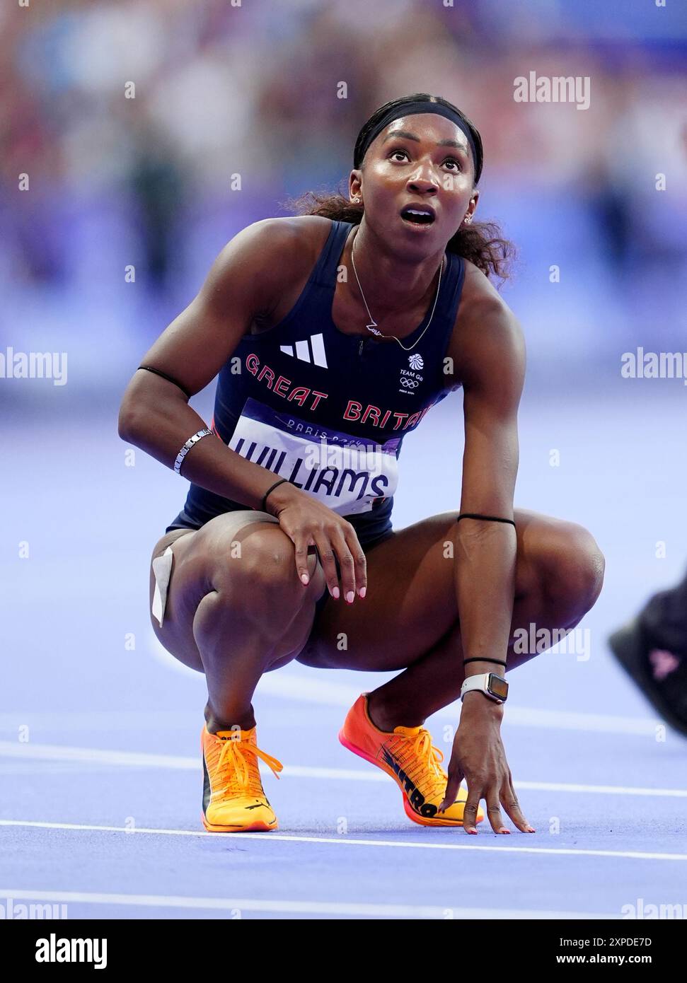 Die britische Bianca Williams im 200-m-Halbfinale der Frauen im Stade ...