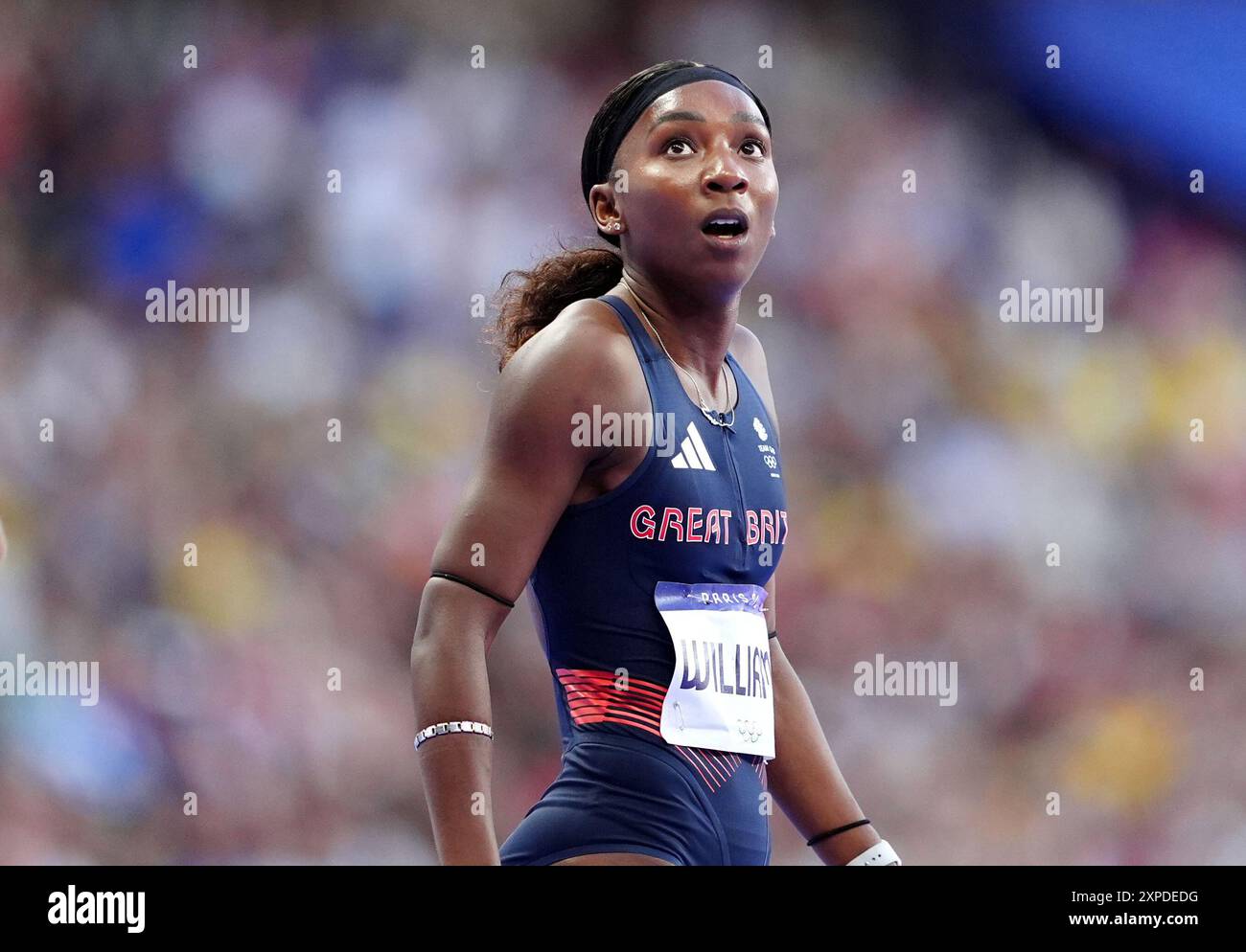 Die britische Bianca Williams folgte dem 200-m-Halbfinale der Frauen im ...