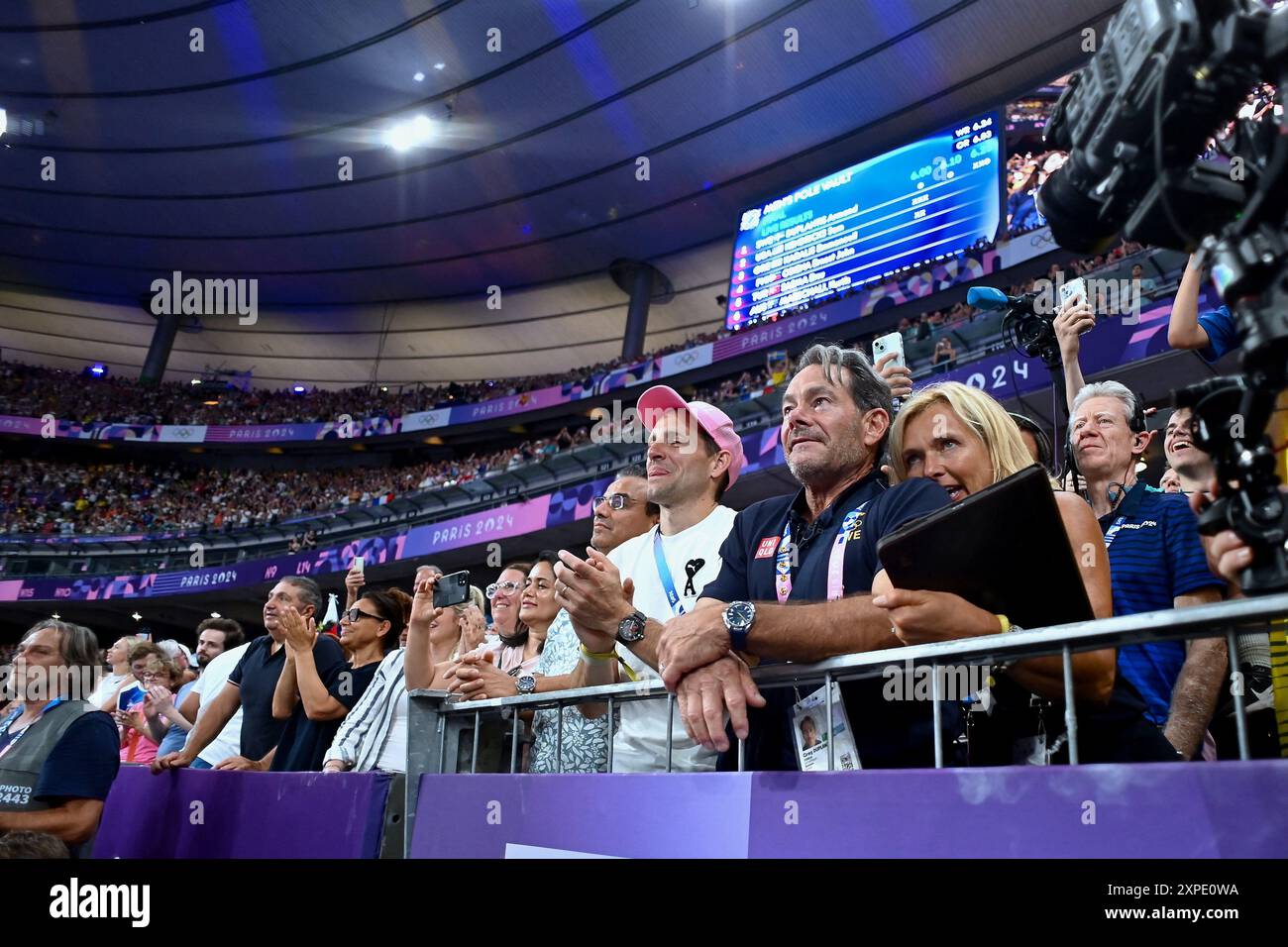Saint Denis, Frankreich. August 2024. Renaud Lavillenie, Armands Vater ...