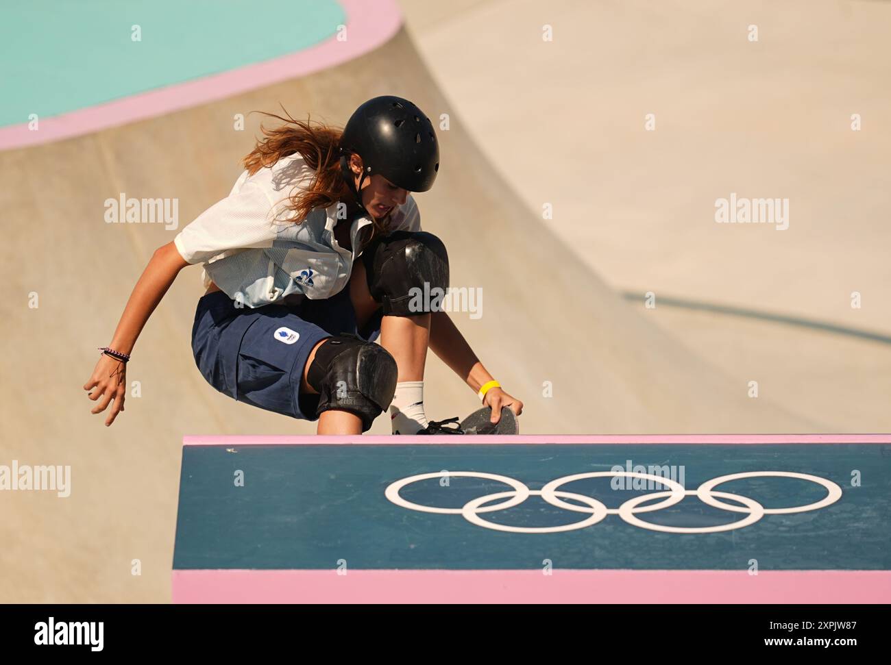 Paris, Frankreich. August 2024. Emilie Alexandre (Frankreich) tritt ...