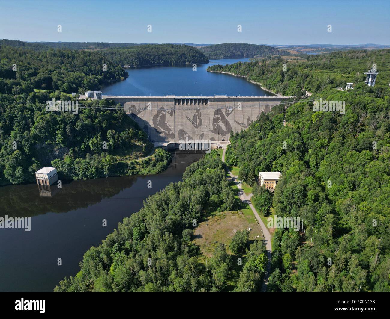 Hasselfelde, Deutschland. August 2024. Blick auf die Staumauer des ...