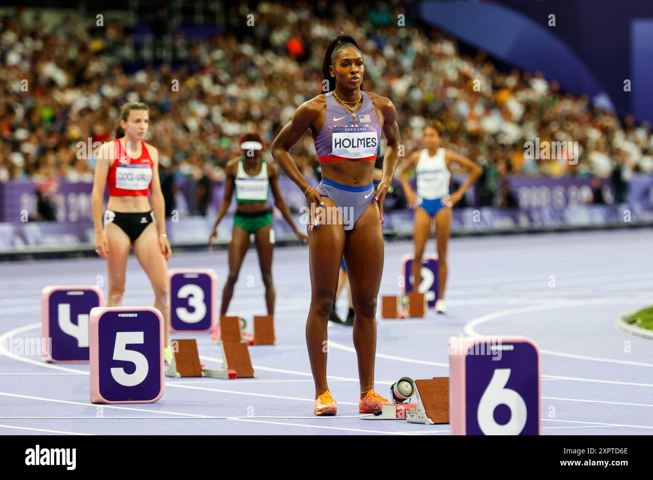 Alexis Holmes of United States competes during Women's 400m Semi-Final ...