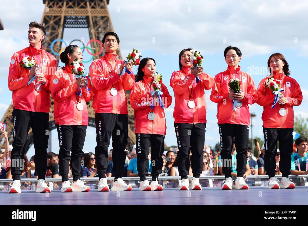 (L bis R) Takeru Komatsubara, Misato Komatsubara, Ryuichi Kihara, Riku ...