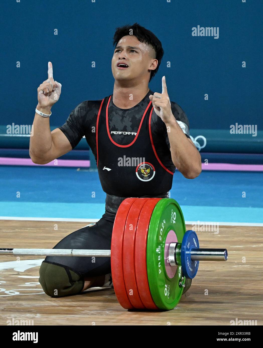 JUNIANSYAH Rizki of Indonesia reacts after winning the men's ...