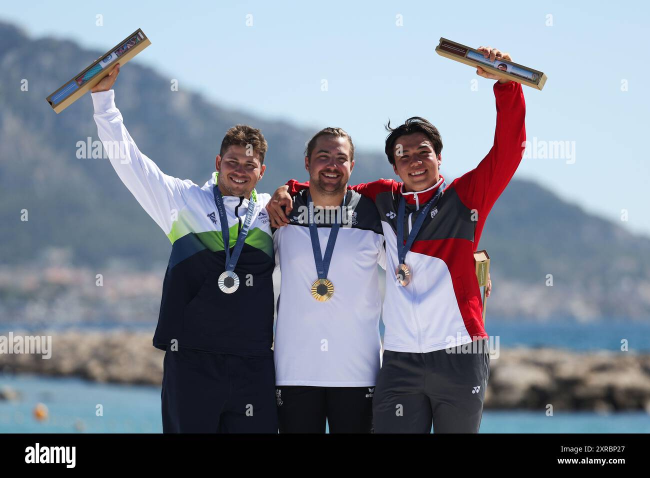 Marseille, Frankreich. August 2024. Der Goldmedaillengewinner Valentin ...