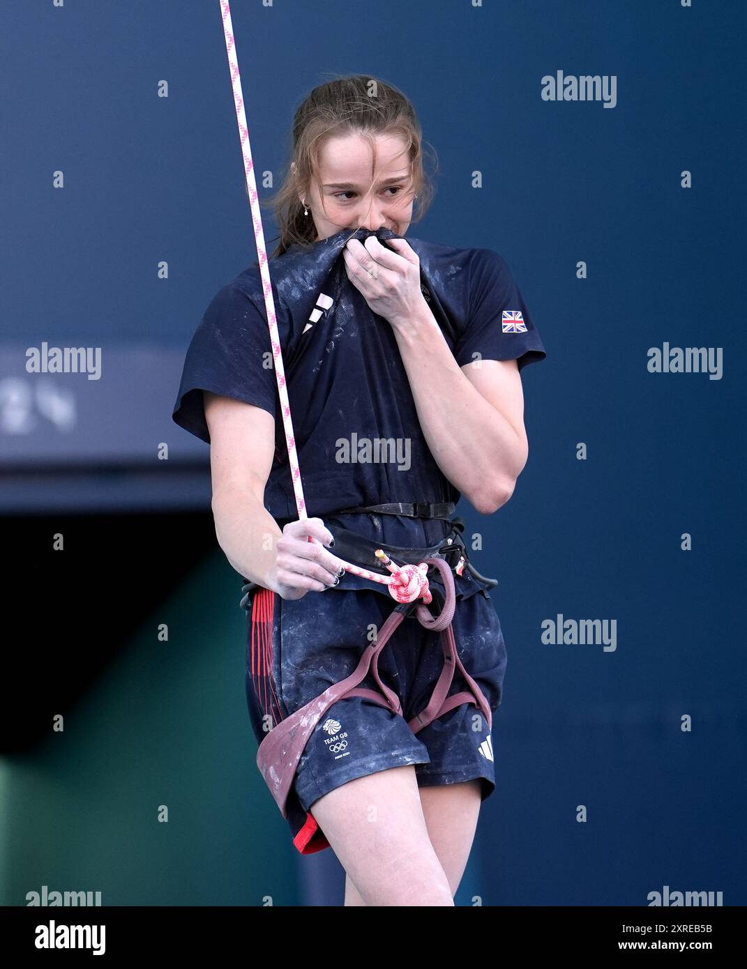 Erin McNeice aus Großbritannien beim Women's Boulder & Lead, Finale am ...