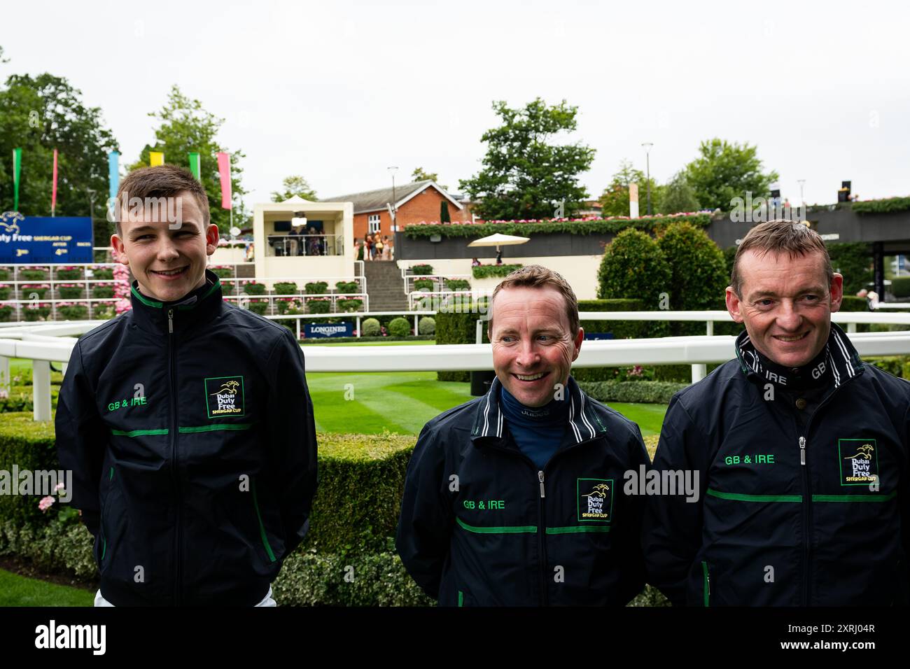 Das Team GB & Ireland im Shergar Cup 2024; L-R Billy Loughnane, Tadhg O ...