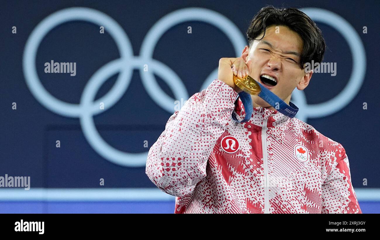 Gold medallist Canada's Philip Kim, known as B-Boy Phil Wizard, poses ...