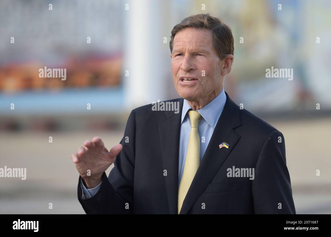 KIEW, UKRAINE - 12. AUGUST 2024 - US-Senator Richard Blumenthal nimmt ...