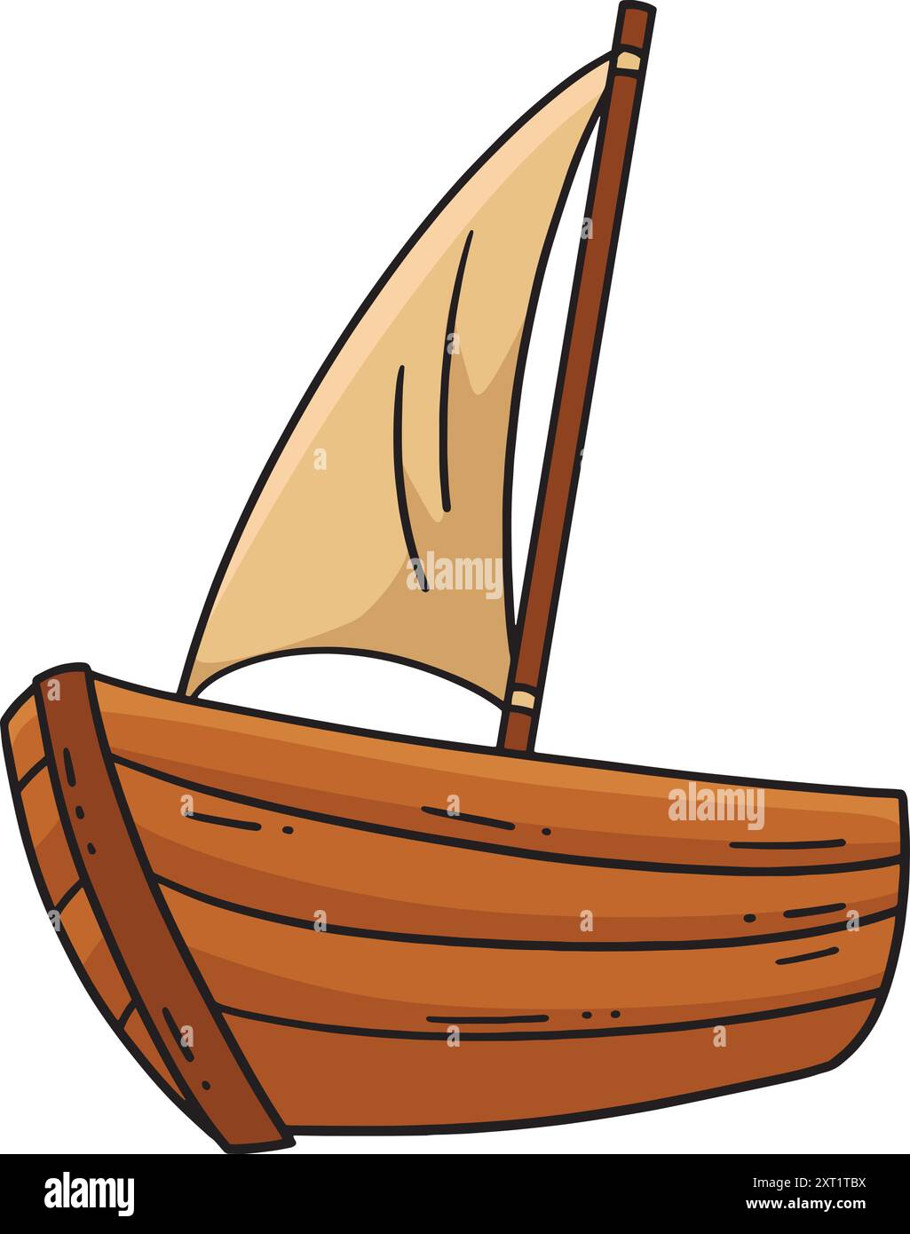 Bootscartoon Farbige Clipart-Illustration Stock-Vektorgrafik - Alamy