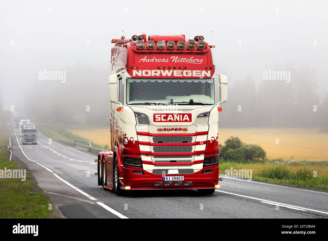 Scania S580 Lkw Andreas Nitteberg Norwegen im Lkw-Konvoi zur Power ...
