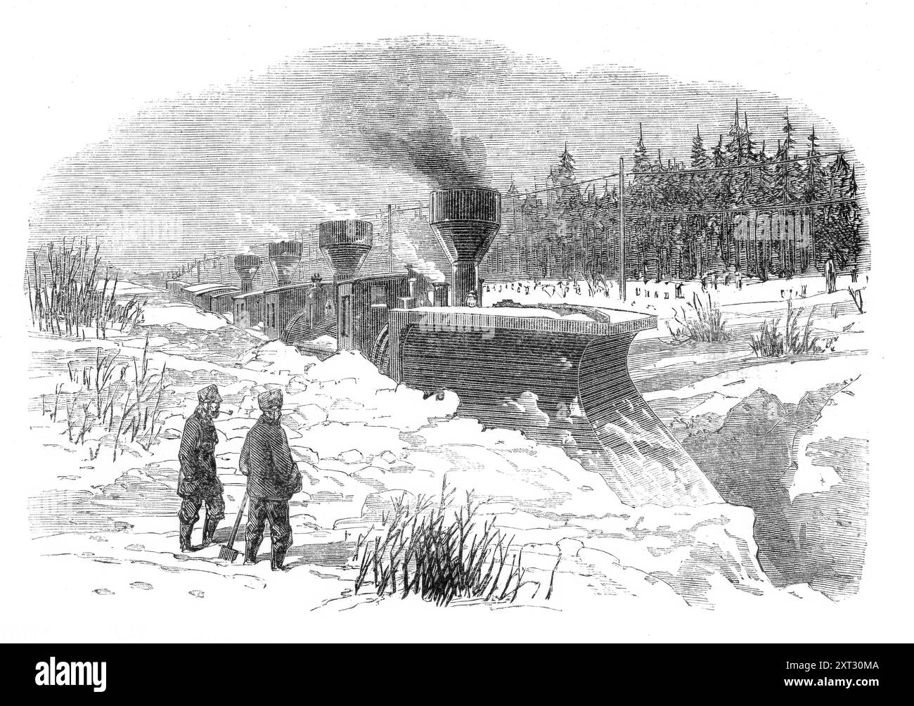 Snow-Plough auf der Grand Trunk Railway of Canada, 1870. "Es gibt ...