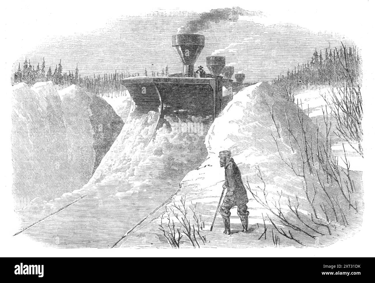 Snow-Plough auf der Grand Trunk Railway of Canada, 1870. "Es gibt ...