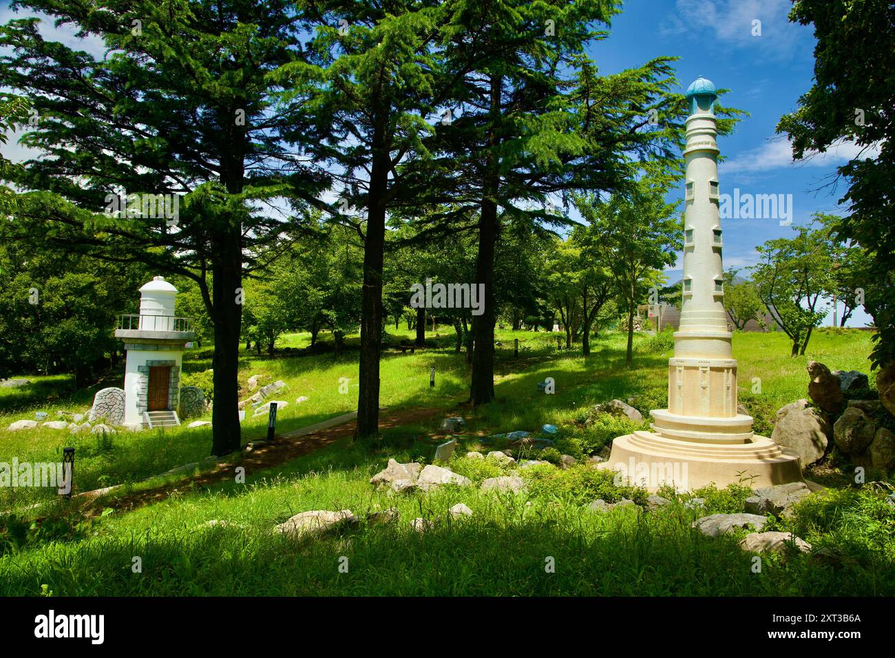 Uljin County, Südkorea - 27. Juli 2024: Im Deunggi Mountain Park werden ...