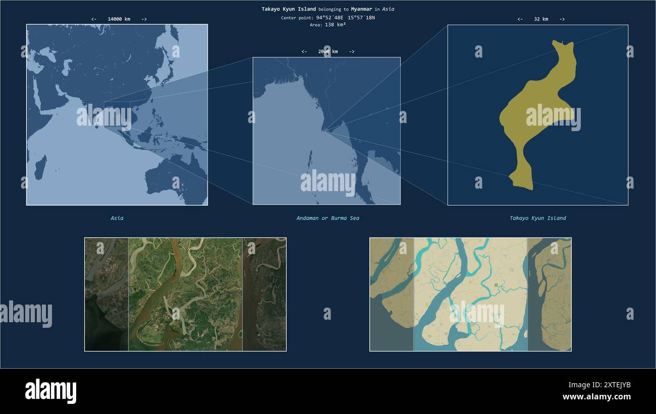Die Insel Takayo Kyun in der Andamanen oder Birma-See - gehört zu ...