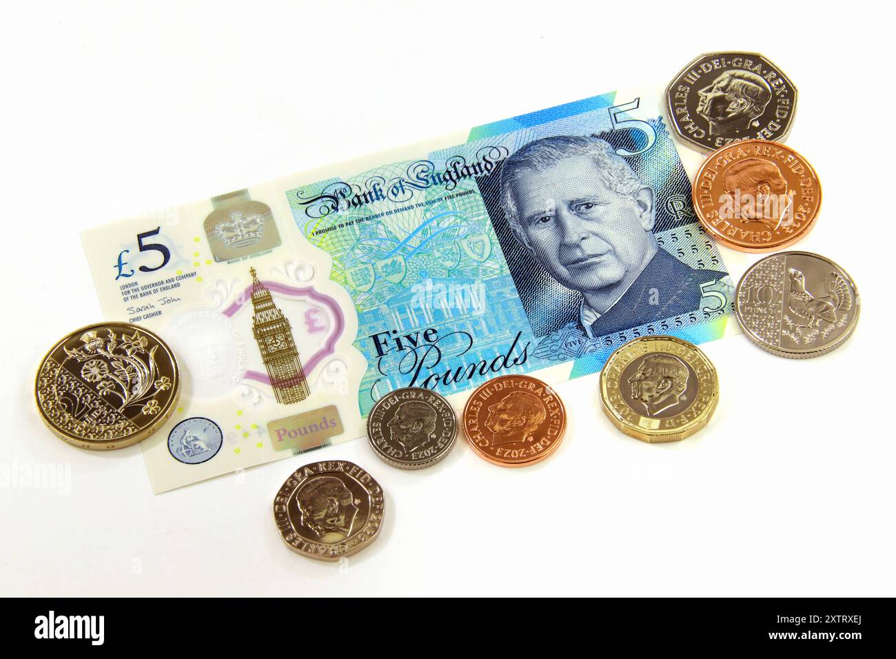 Vereinigtes Königreich, 5. Juni 2024 - Ausgabe neuer Pfund-Banknoten ...