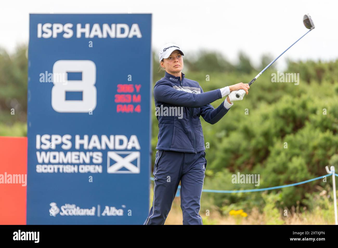 North Ayrshire, Schottland. August 2024. Die Deutsche Esther Henseleit schlägt in der 2. Runde ...