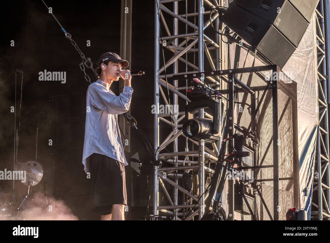 Der deutsche Rapper Makko Christoph Makowski auf dem Highfield Festival am Störmthaler See ...