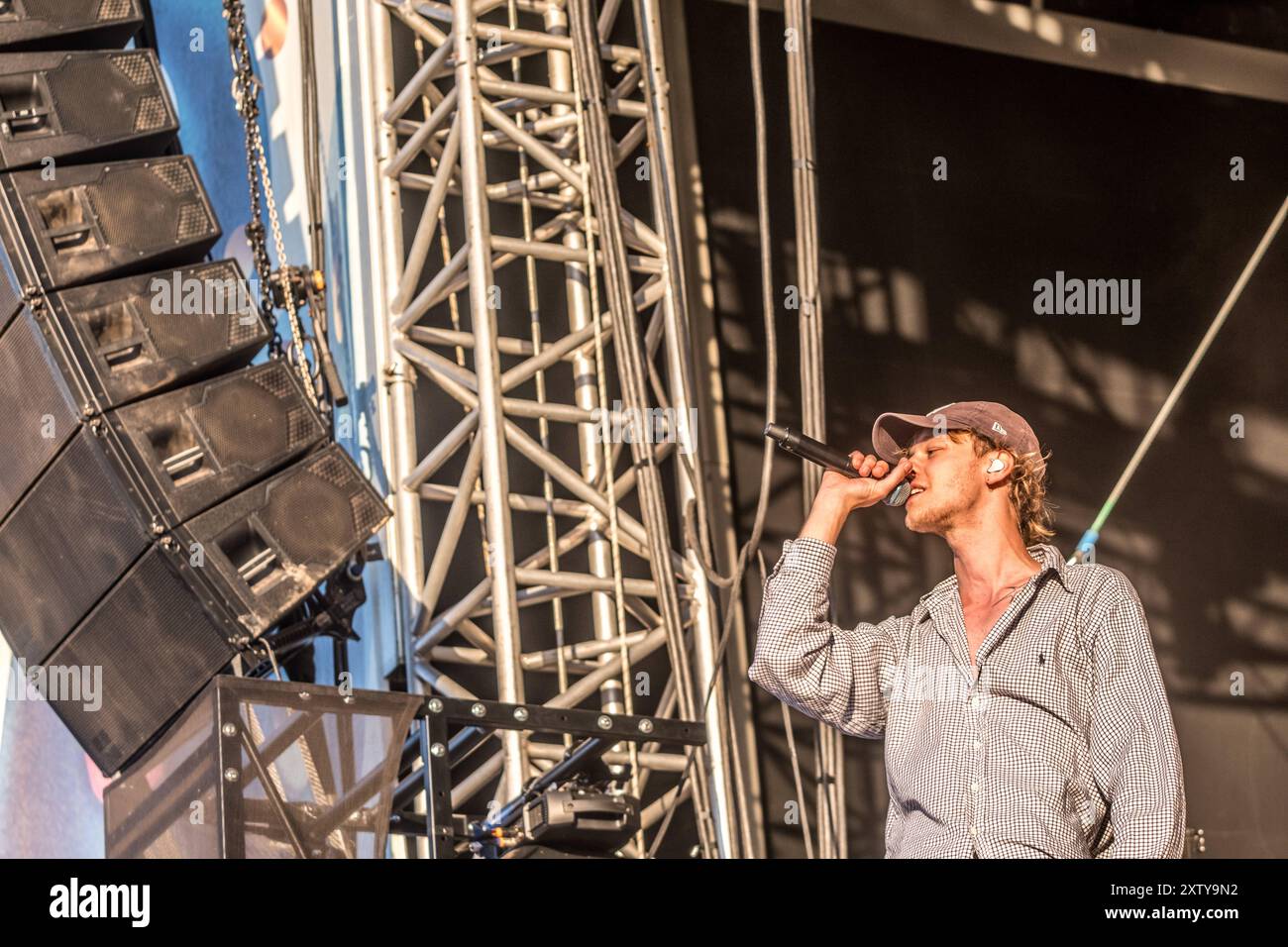 Der deutsche Rapper Makko Christoph Makowski auf dem Highfield Festival ...