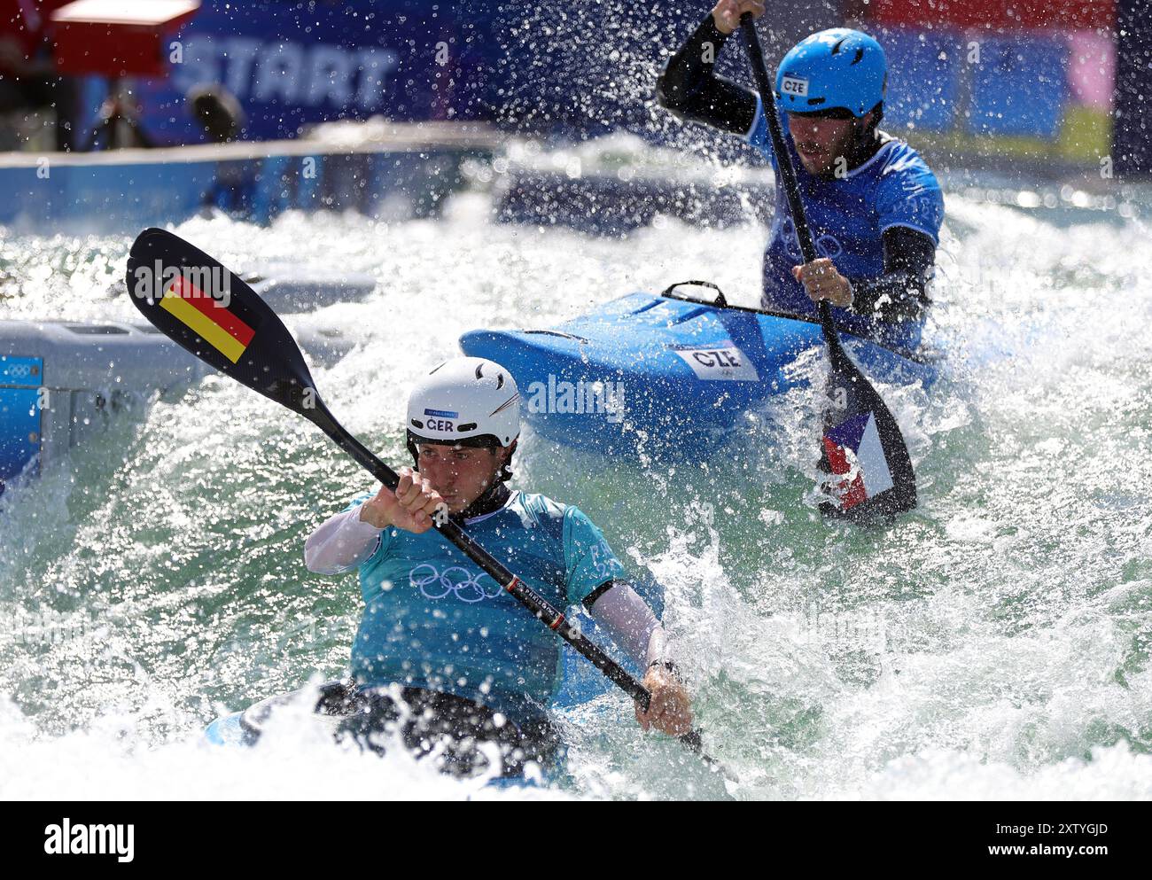 PARIS, FRANKREICH - 05. AUGUST: Noah Hegge vom Team Deutschland, Lukas ...