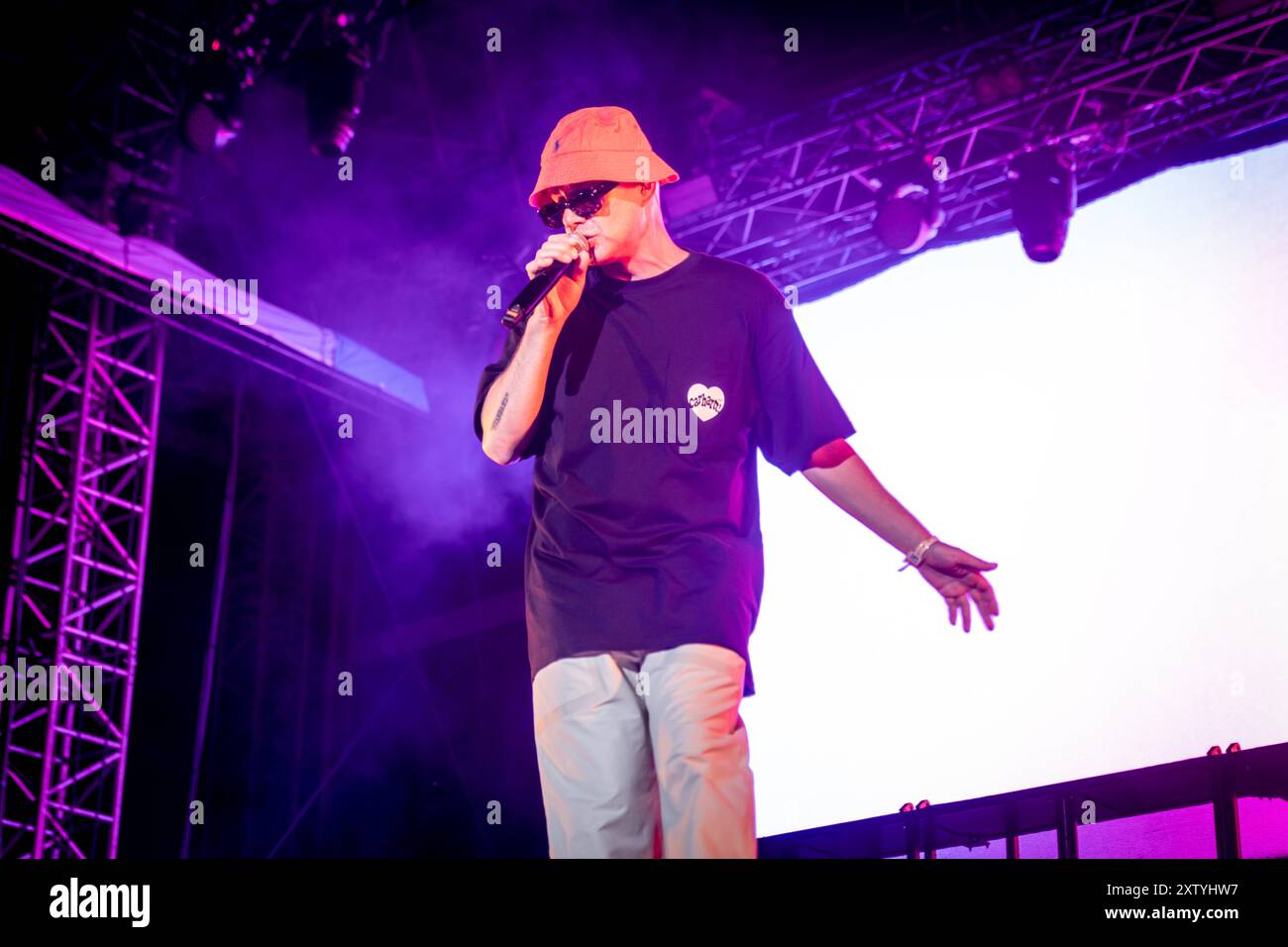 Der deutsche Rapper Trettmann Stefan Richter auf dem Highfield 2024 ...