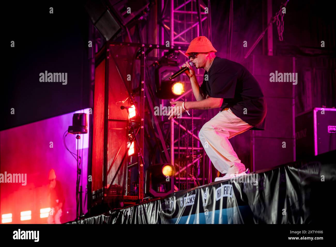 Der deutsche Rapper Trettmann Stefan Richter auf dem Highfield 2024 ...