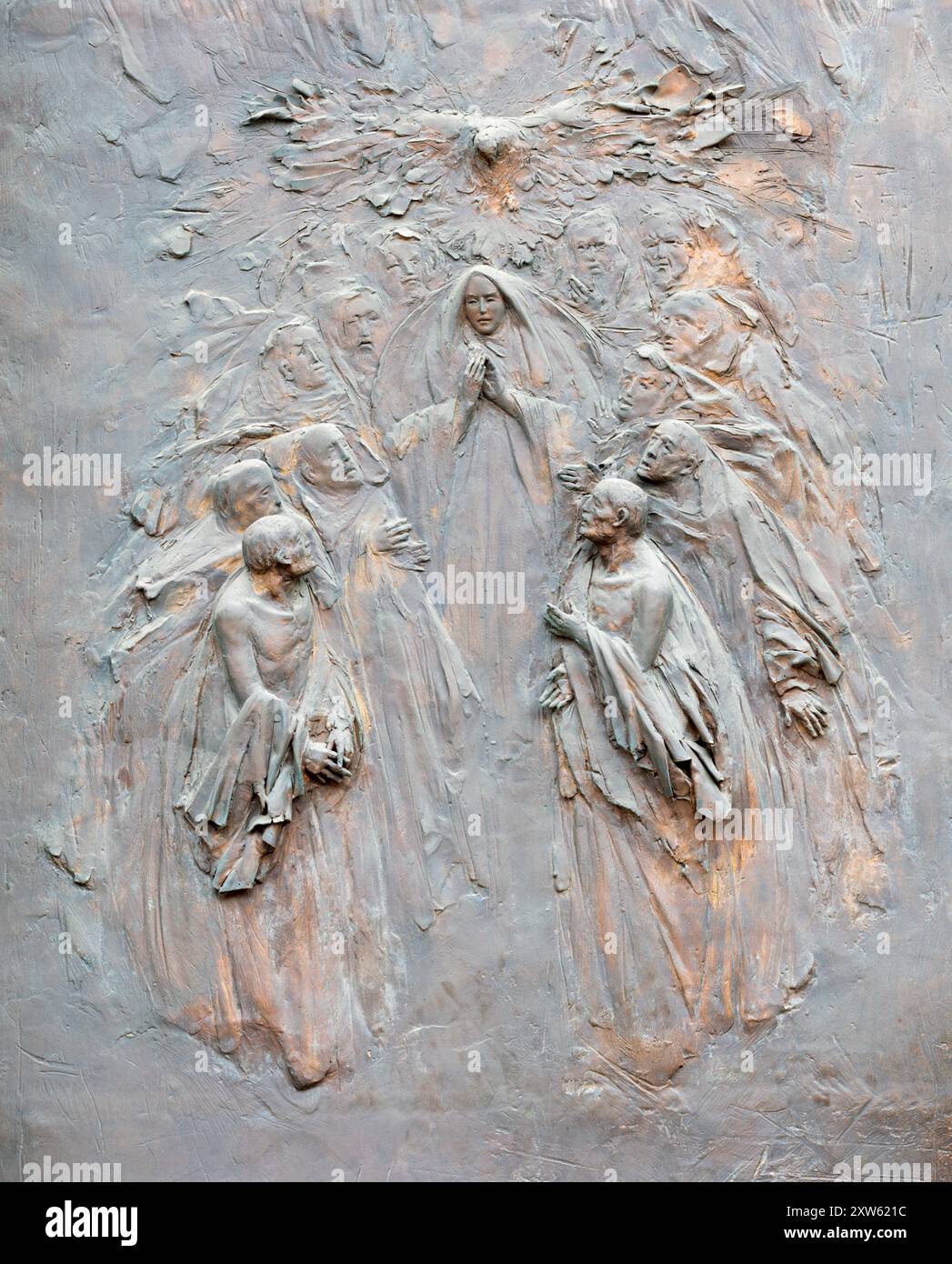 MAILAND, ITALIEN - 7. MÄRZ 2024: Das moderne brozne-Relief von ...