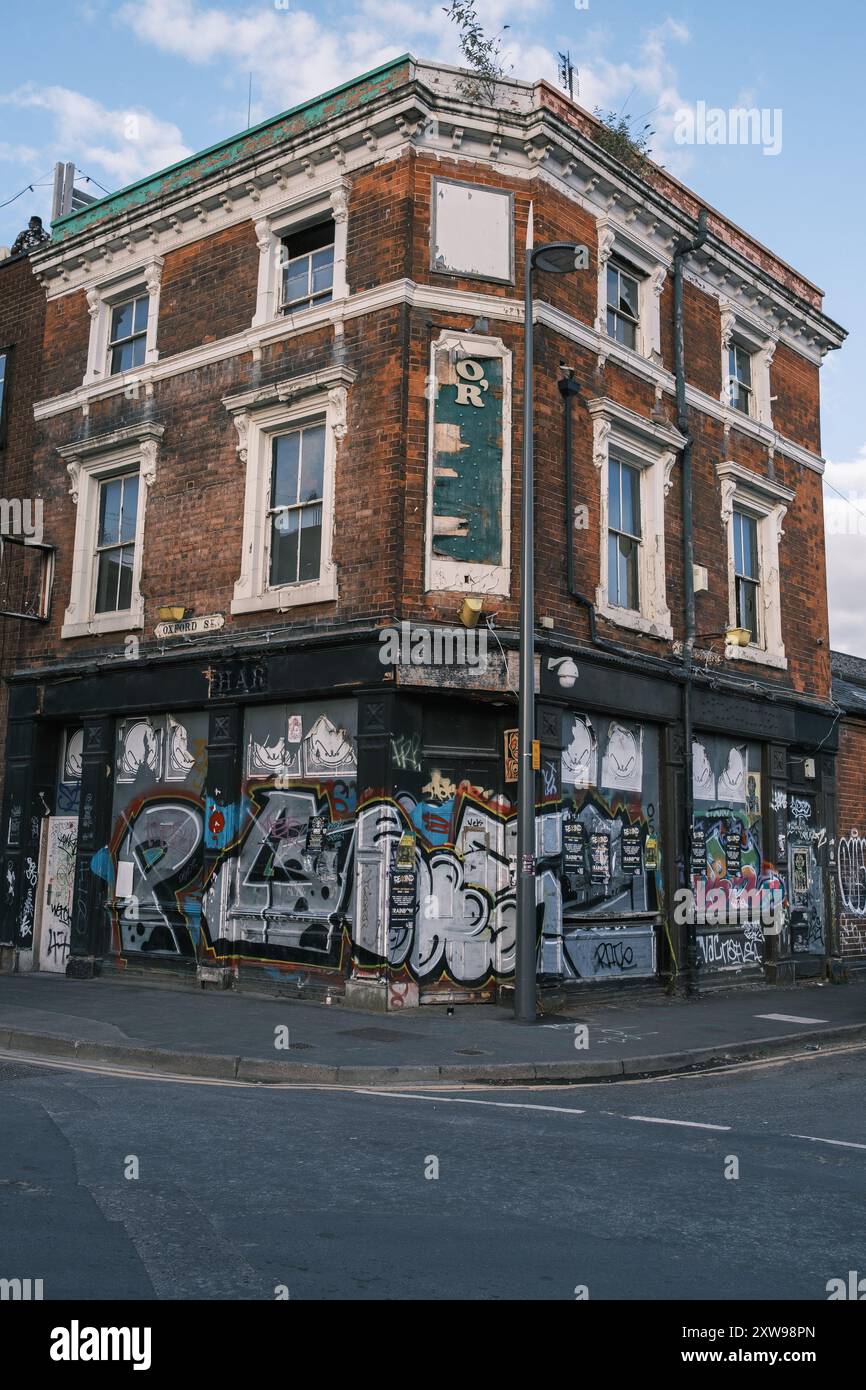 Blick auf das Digbeth-Viertel in Birmingham, ein ehemaliges Industriegebiet, das in ein Kunst ...
