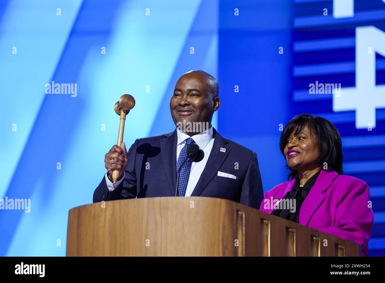 Chicago, USA. August 2024. Der ehrenwerte Jaime Harrison und Minyon ...