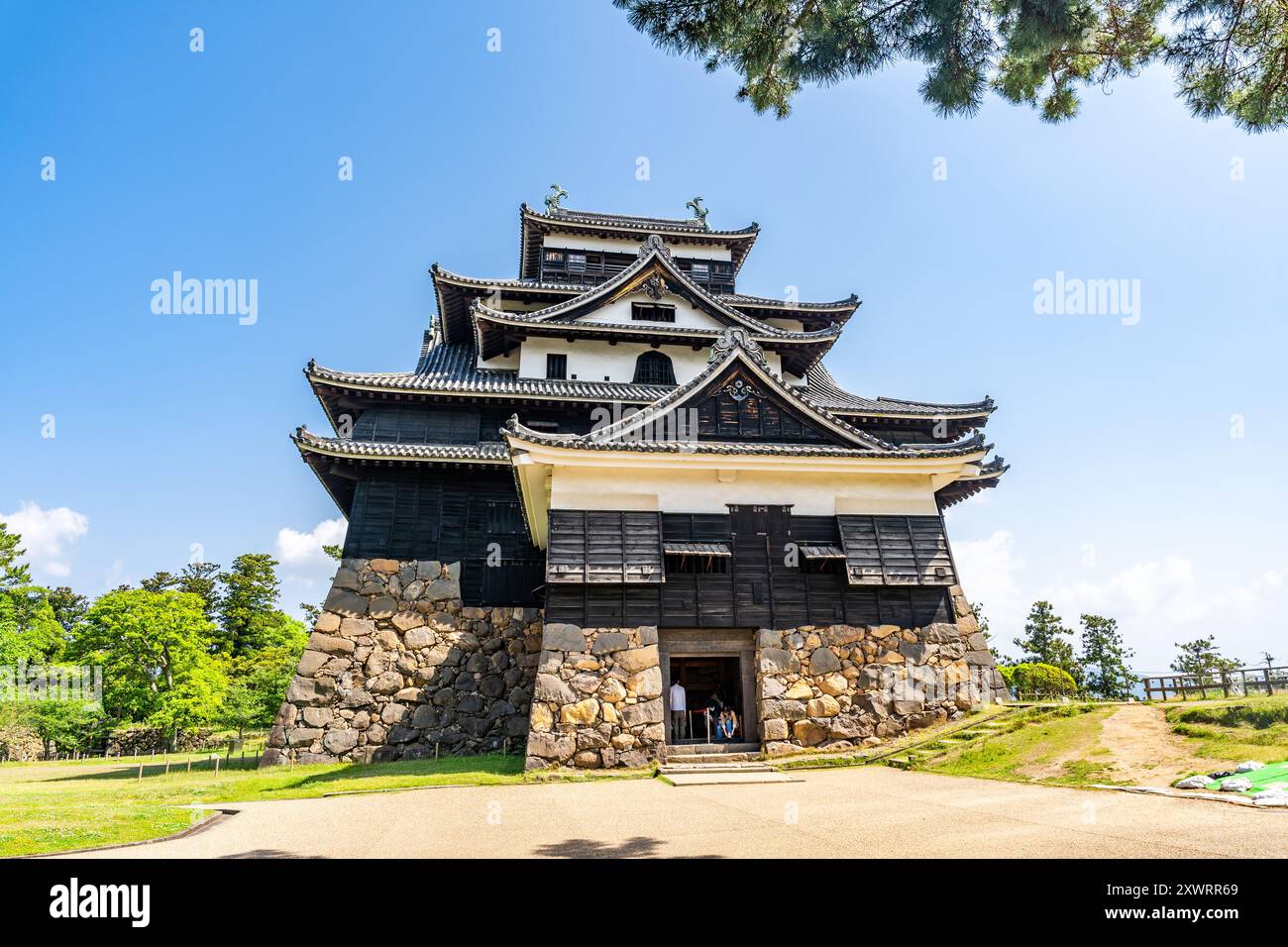 Hauptfried der Burg Matsue, die Anfang des 17. Jahrhunderts von der ...