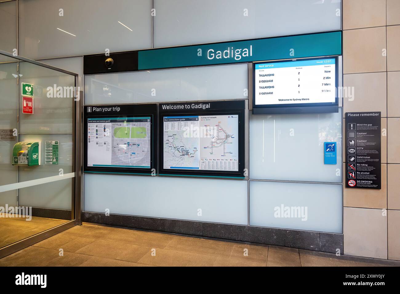 Sydney, Australien, Mittwoch, 21. August 2024. Gadigal Station, die diese Woche als Teil der ...