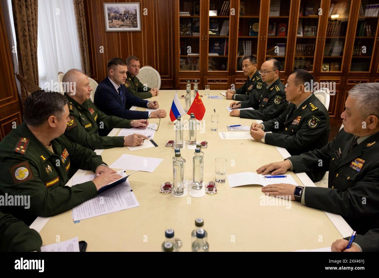 In this photo released by Russian Defense Ministry press service on ...