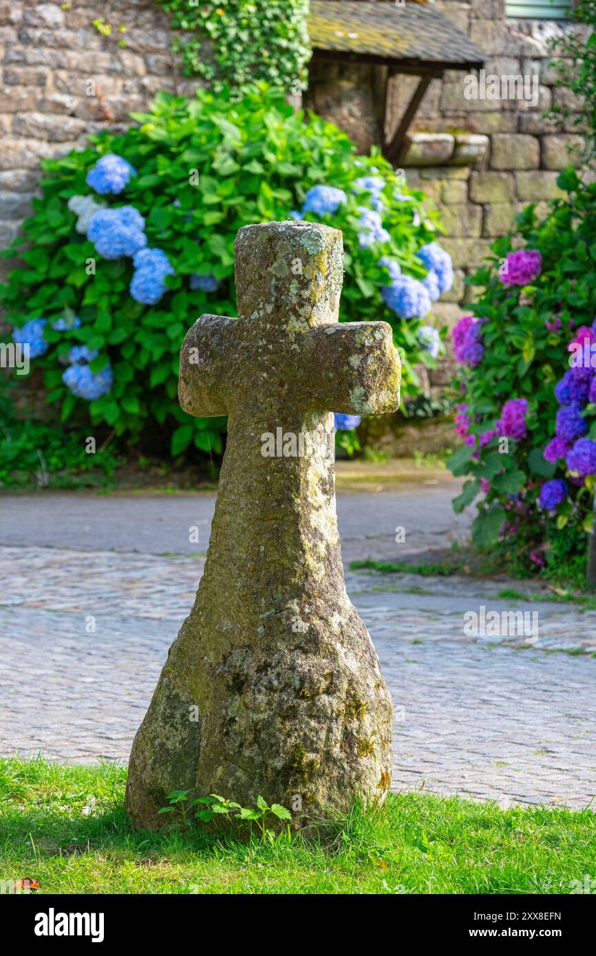 Frankreich, Finistere, Locronan, beschriftet mit Les Plus Beaux ...