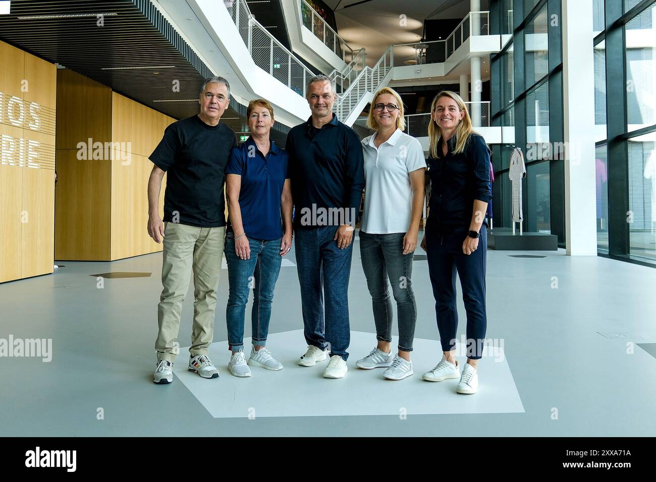 Frankfurt, Deutschland. August 2024. (l-r) Andreas Rettig (DFB, Geschaeftsführer Sport), Maren ...