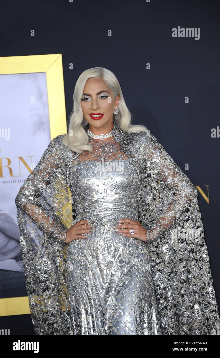 Lady Gaga bei der Premiere von „A Star Is Born“ in Los Angeles am 24 ...