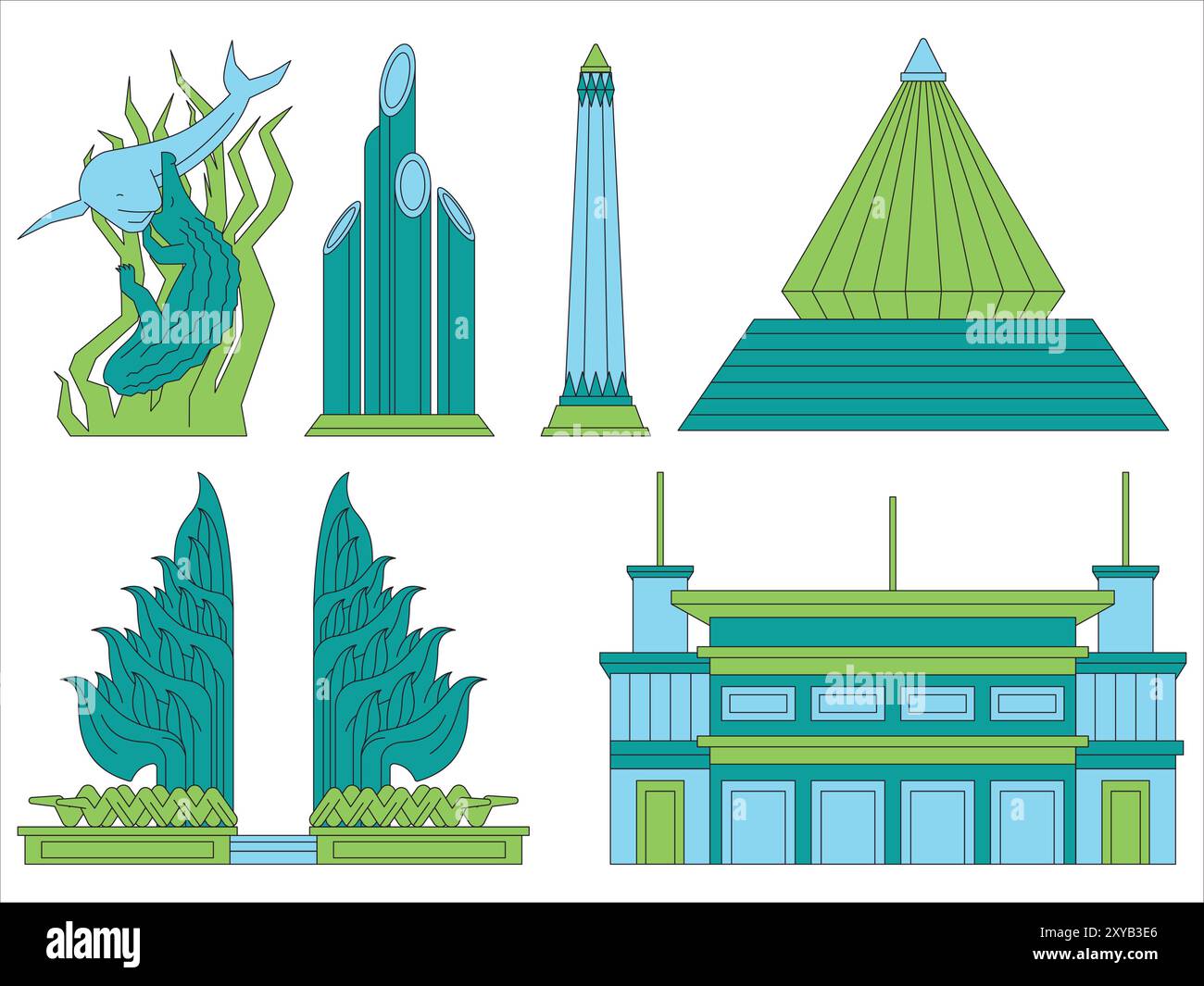 Historische wahrzeichen schüren Stock-Vektorgrafiken kaufen - Alamy