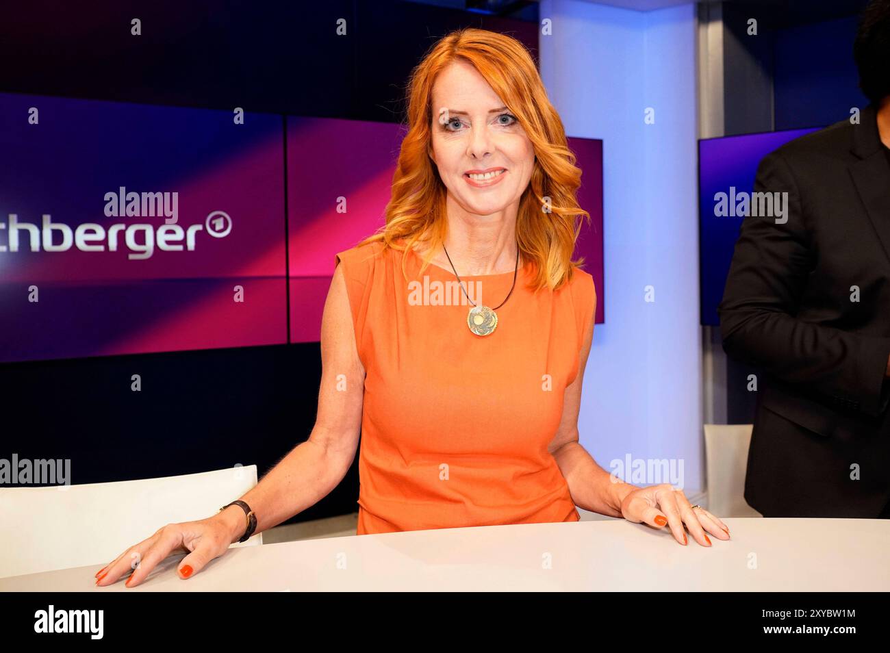 Kerstin Palzer in der ARD-Talkshow maischberger im Studio Berlin ...
