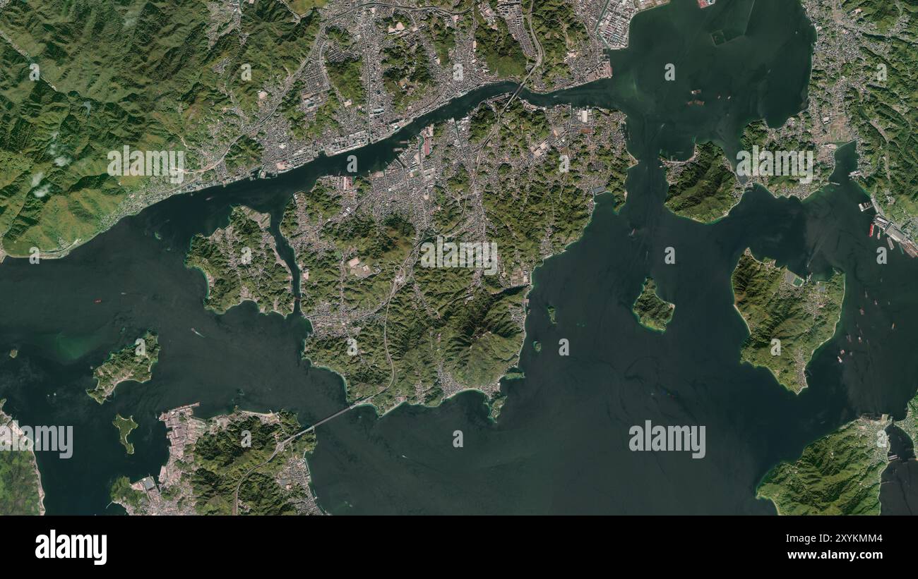 Mukaishima Island im Seto Naikai oder Binnenmeer auf einem ...