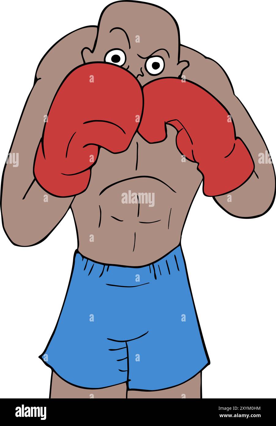 Vector illustration cartoon boxer Stock-Vektorgrafiken kaufen - Alamy