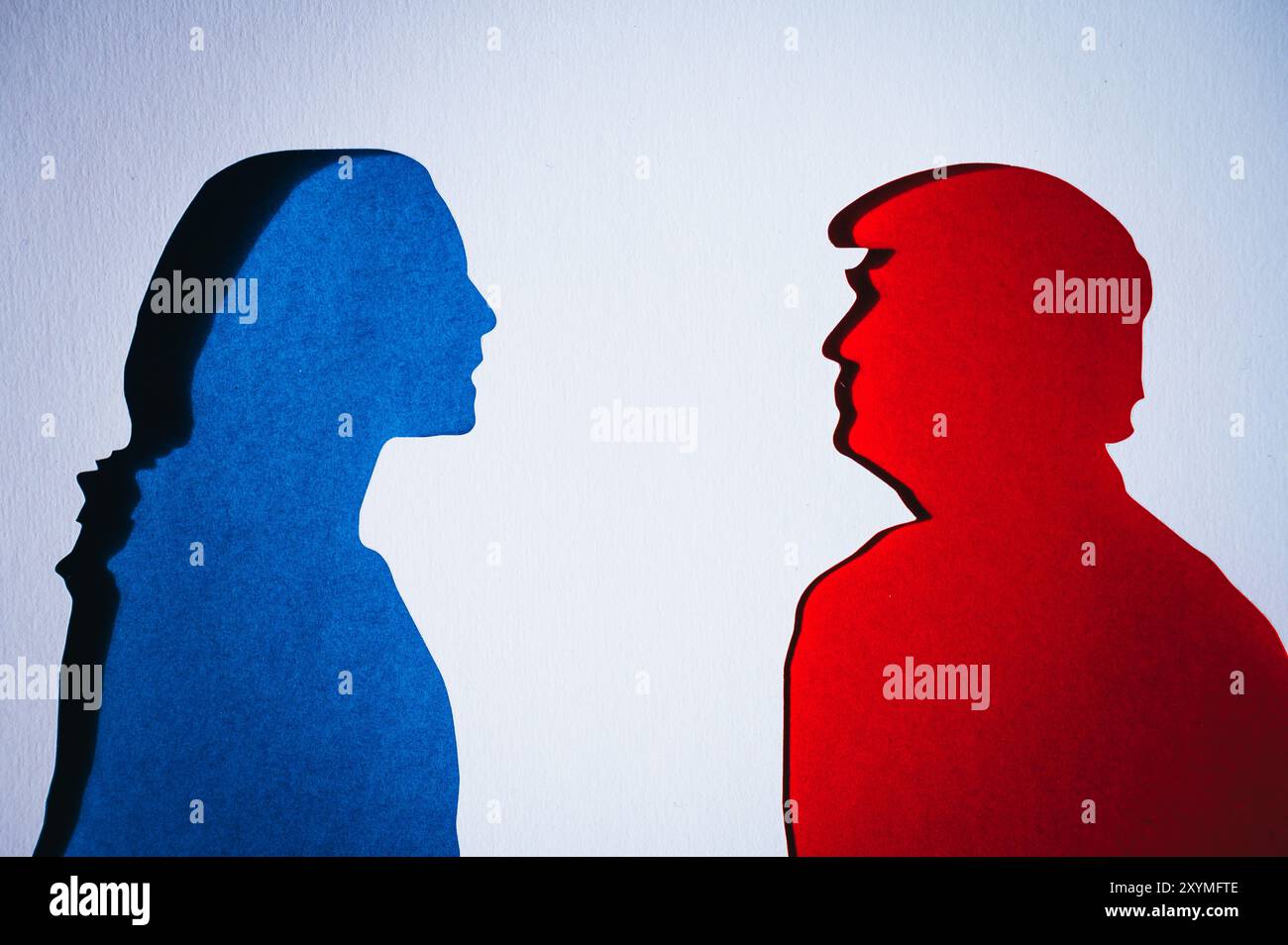 NEW YORK, USA, 30. AUGUST 2024: PaperCut Silhouettes of Kamala Harris ...