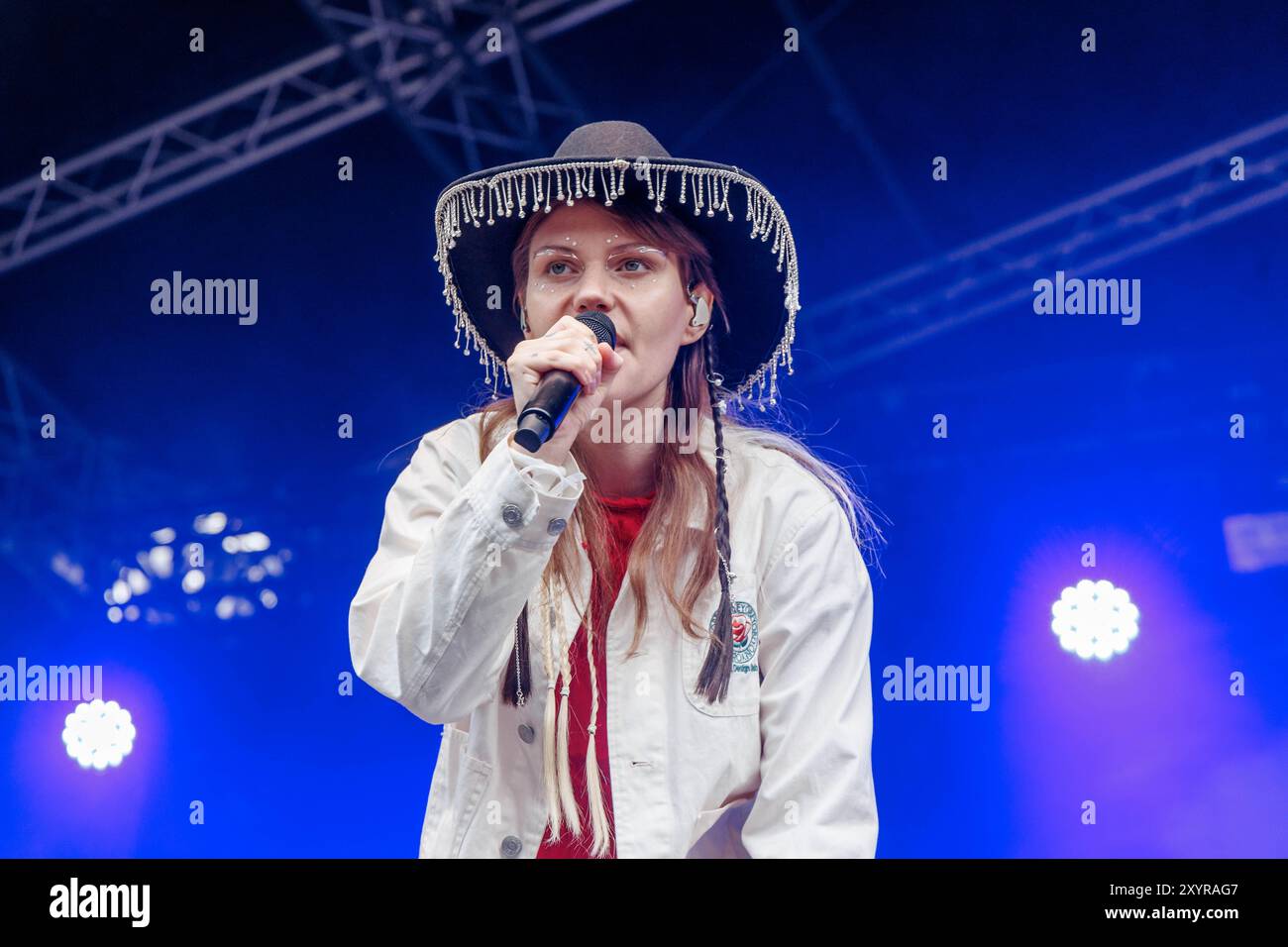 Jamel, Deutschland. 30. August 2024. Sängerin Gwen Dolyn tritt mit ...